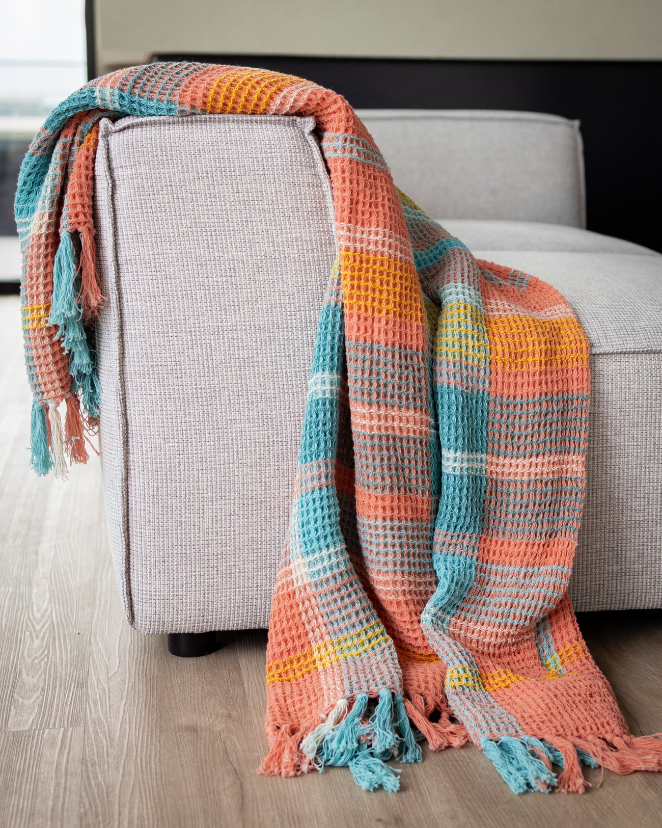 Polly Organic Cotton Waffle Knit Throw Blanket – YaYa & Co.