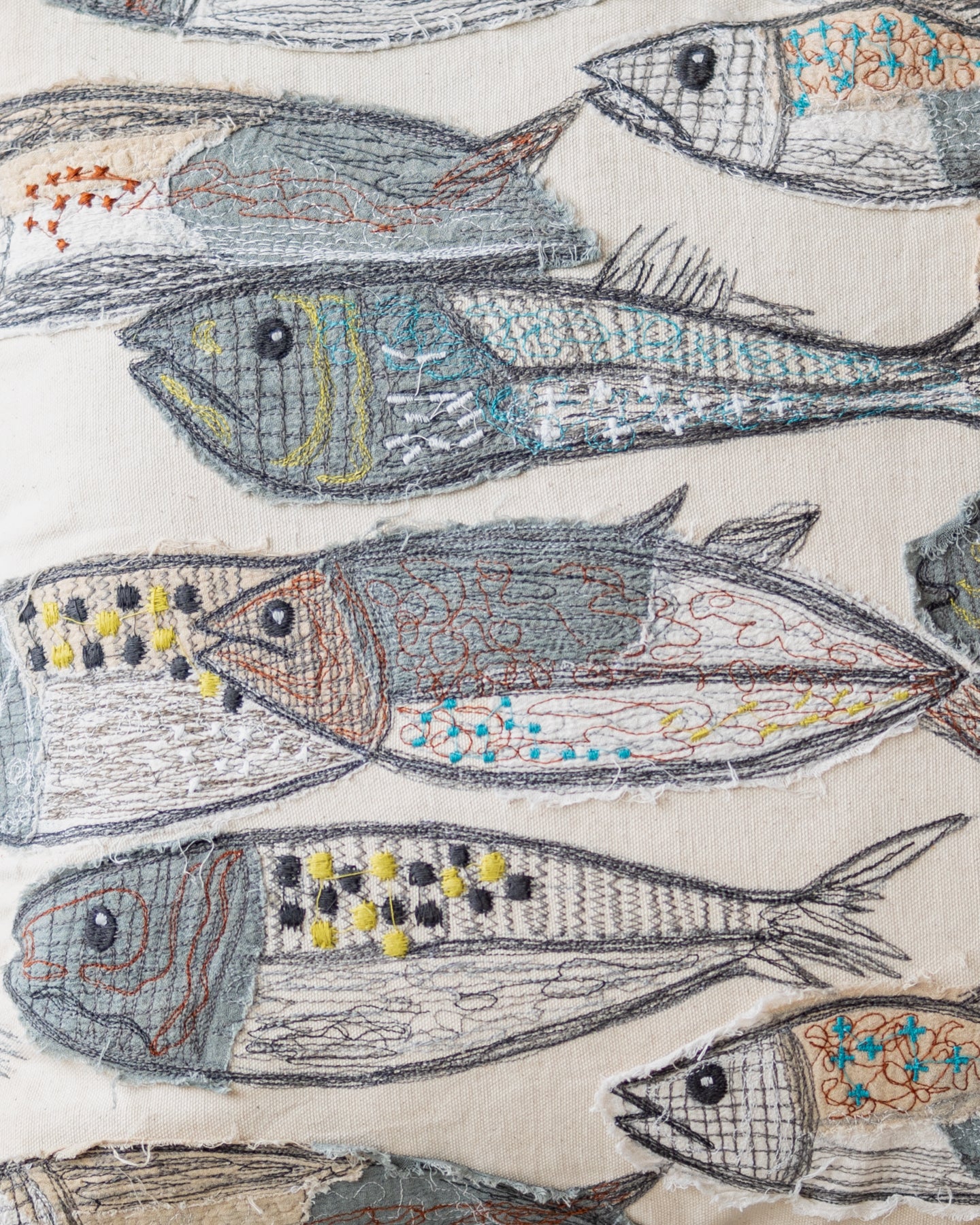 Doug Organic Cotton Embroidered Fish Throw Pillow – YaYa & Co.