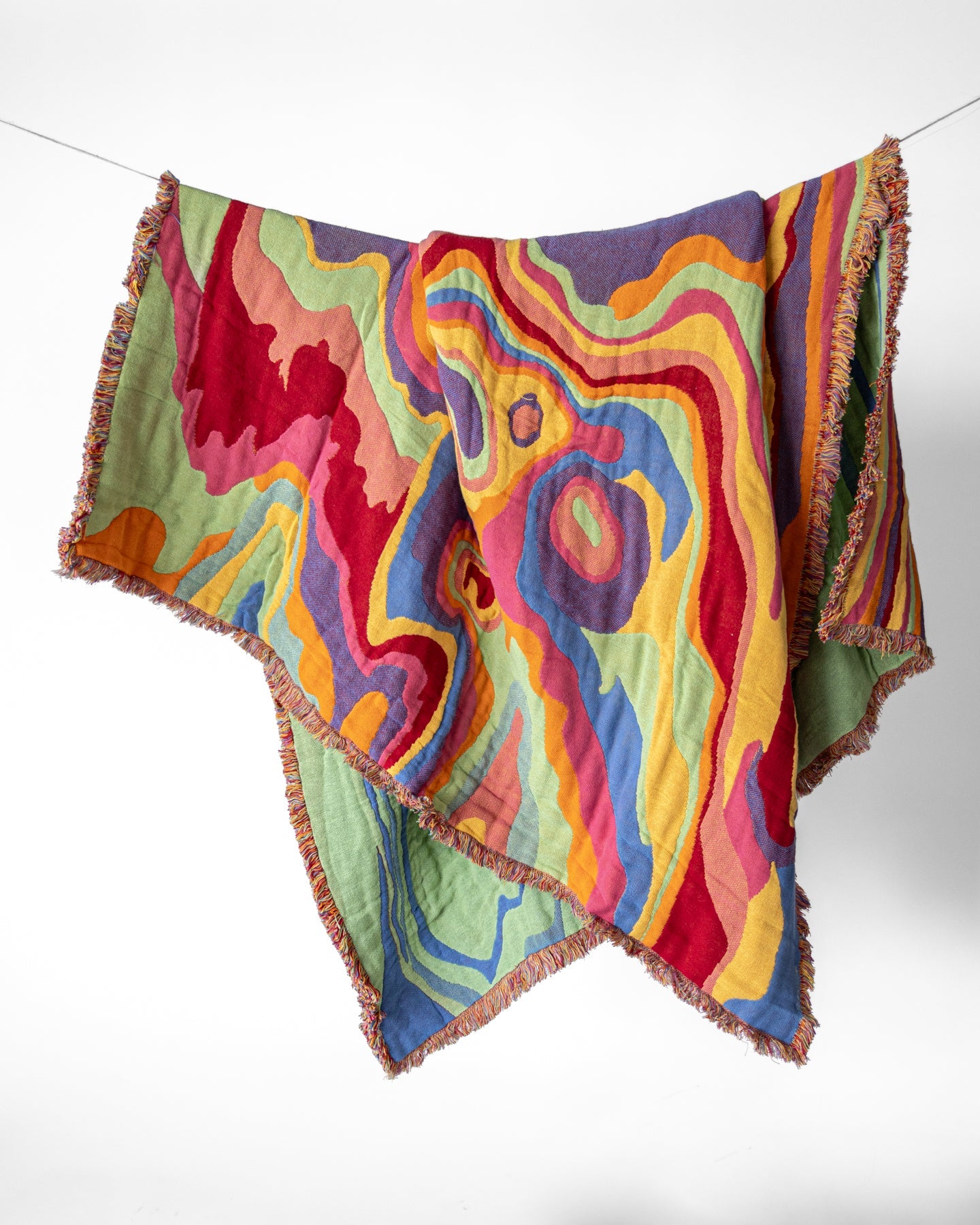 Bellows Abstract Organic Cotton Tapestry Throw Blanket – YaYa & Co.