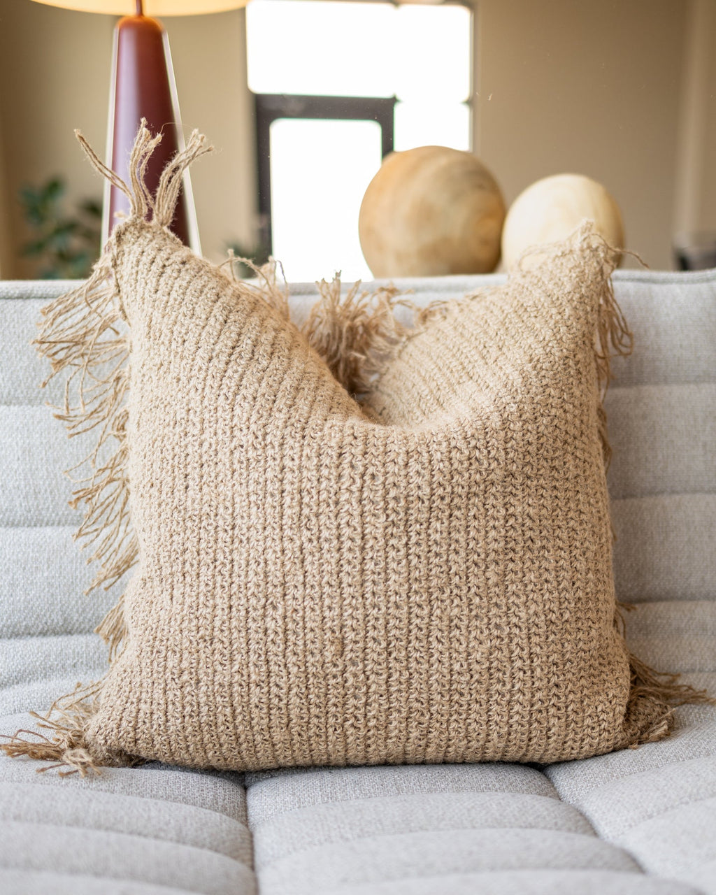 Brooke Organic Jute Knit Throw Pillow – YaYa & Co.