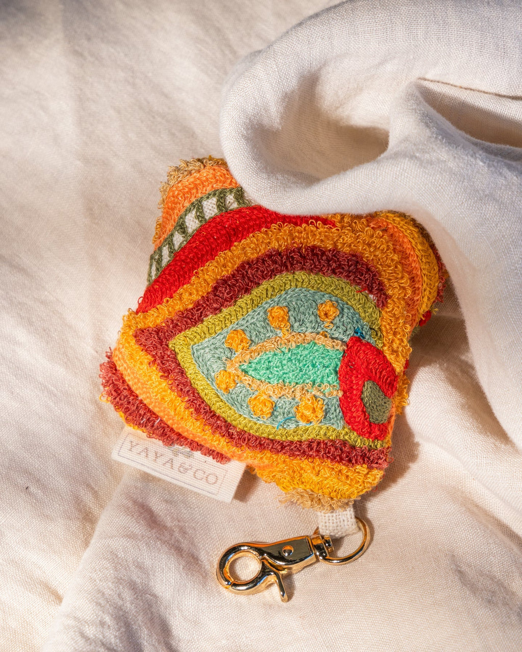 Carine Organic Cotton Abstract Pillow Keychain – YaYa & Co.