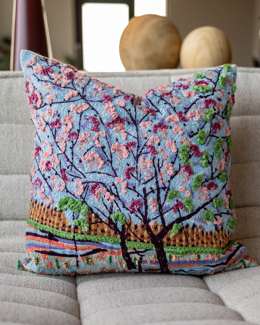 Elise Organic Cotton Floral Throw Pillow – YaYa & Co.