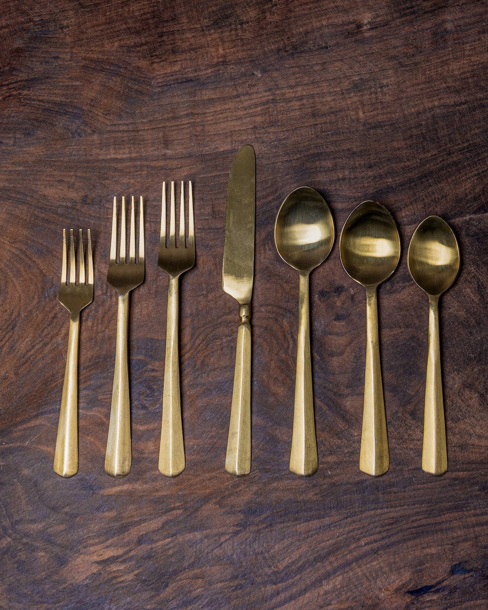 Gold Brushed Flatware Set – YaYa & Co.