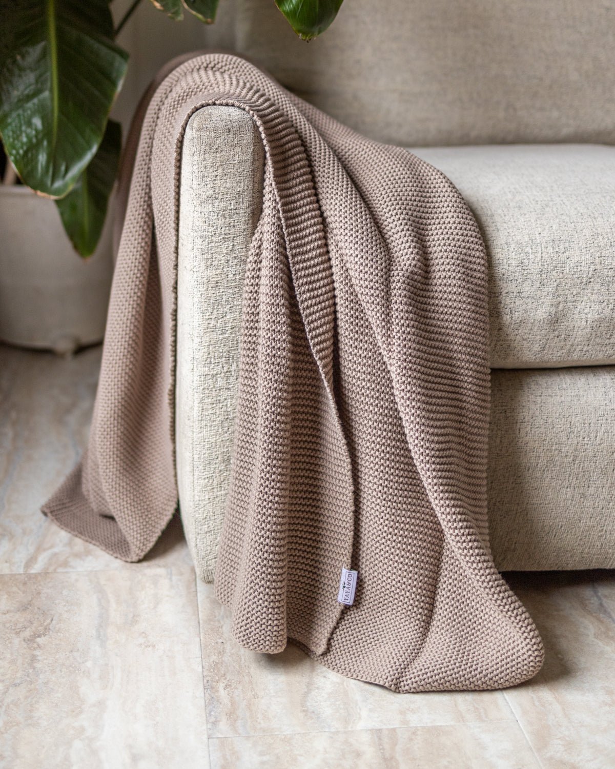 Piper Hand Knitted Cotton Throw – YaYa & Co.